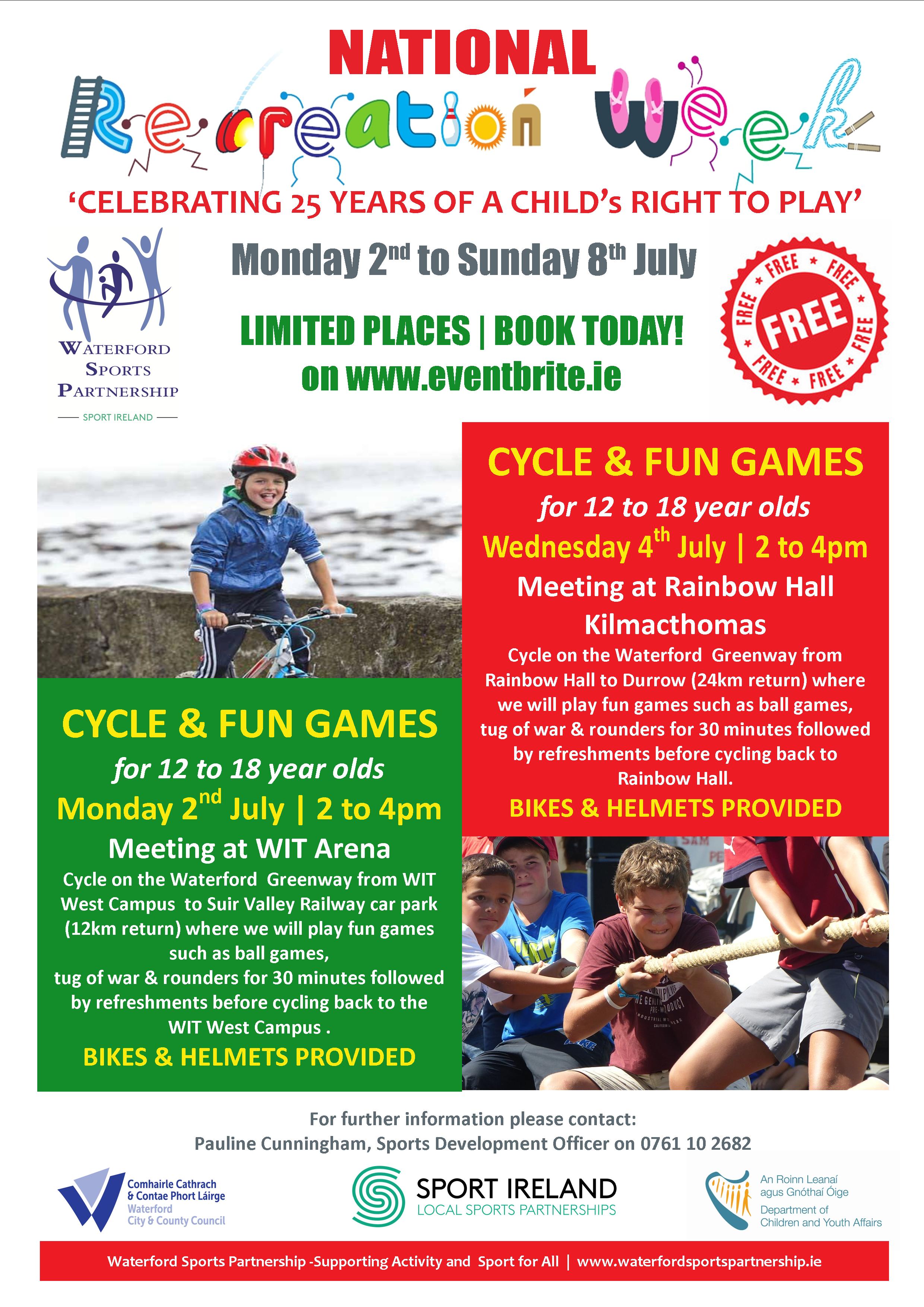 Nationale Erholungswoche 2018 – Waterford City & County Council